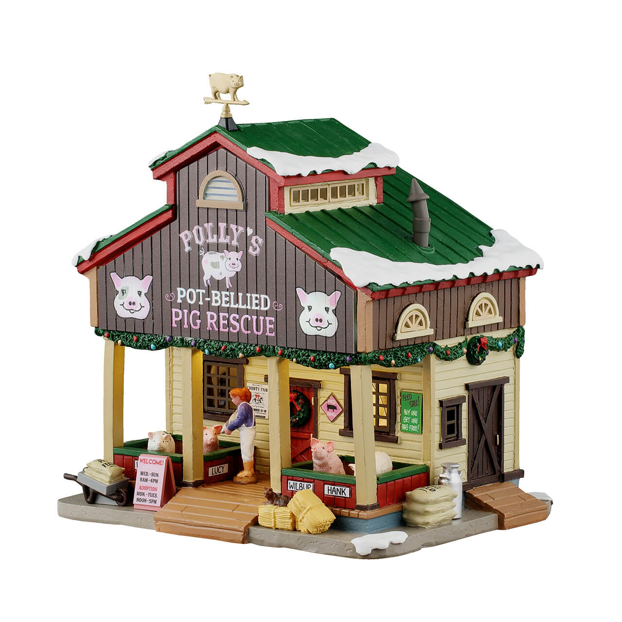 LEMAX Polly's Pot-Bellied Pig Rescue – Under the Mistletoe Shop