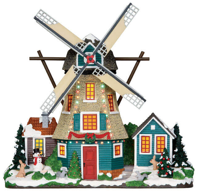 LEMAX Windmill Facade – Under the Mistletoe Shop