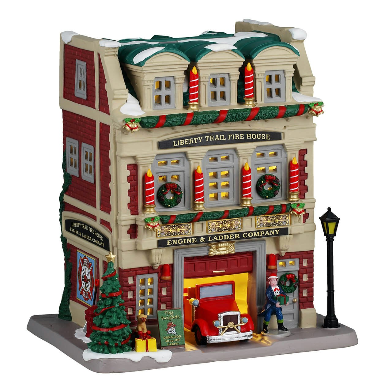 LEMAX Liberty Trail Fire House – Under the Mistletoe Shop