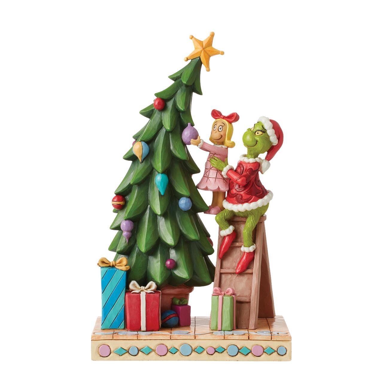 Jim Shore - Grinch and Cindy Decorating Tree – Under the Mistletoe Shop