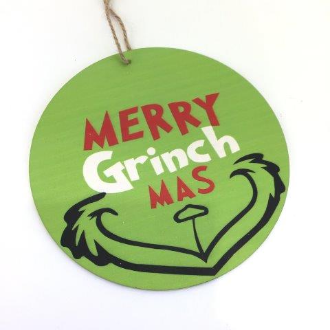Grinch "Merry Grinchmas" Hanging Ornament – Under the Mistletoe Shop