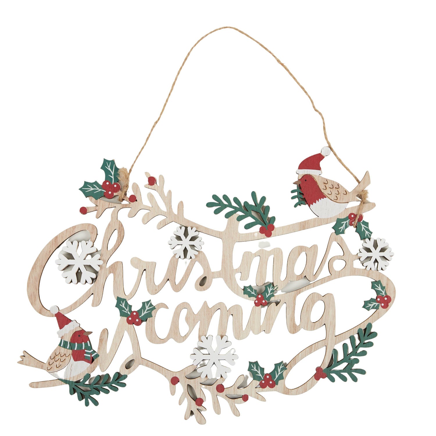 Wooden Christmas is Coming Sign – Under the Mistletoe Shop