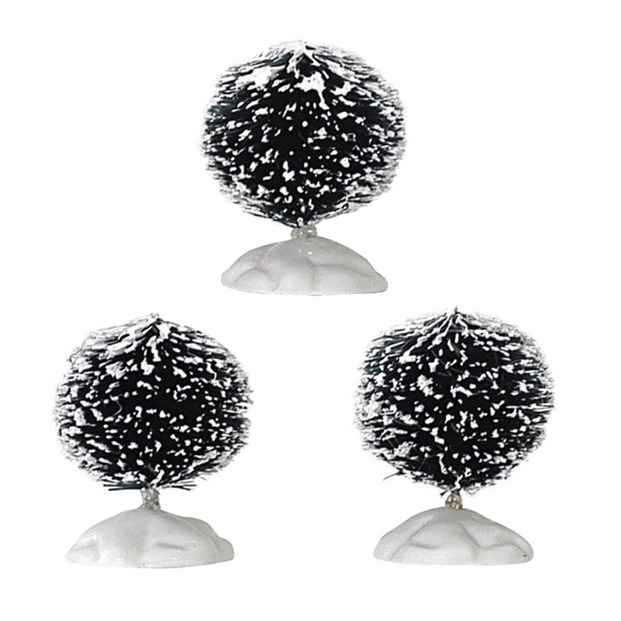 LEMAX Round Bristle Tree Set Of 3 – Under the Mistletoe Shop