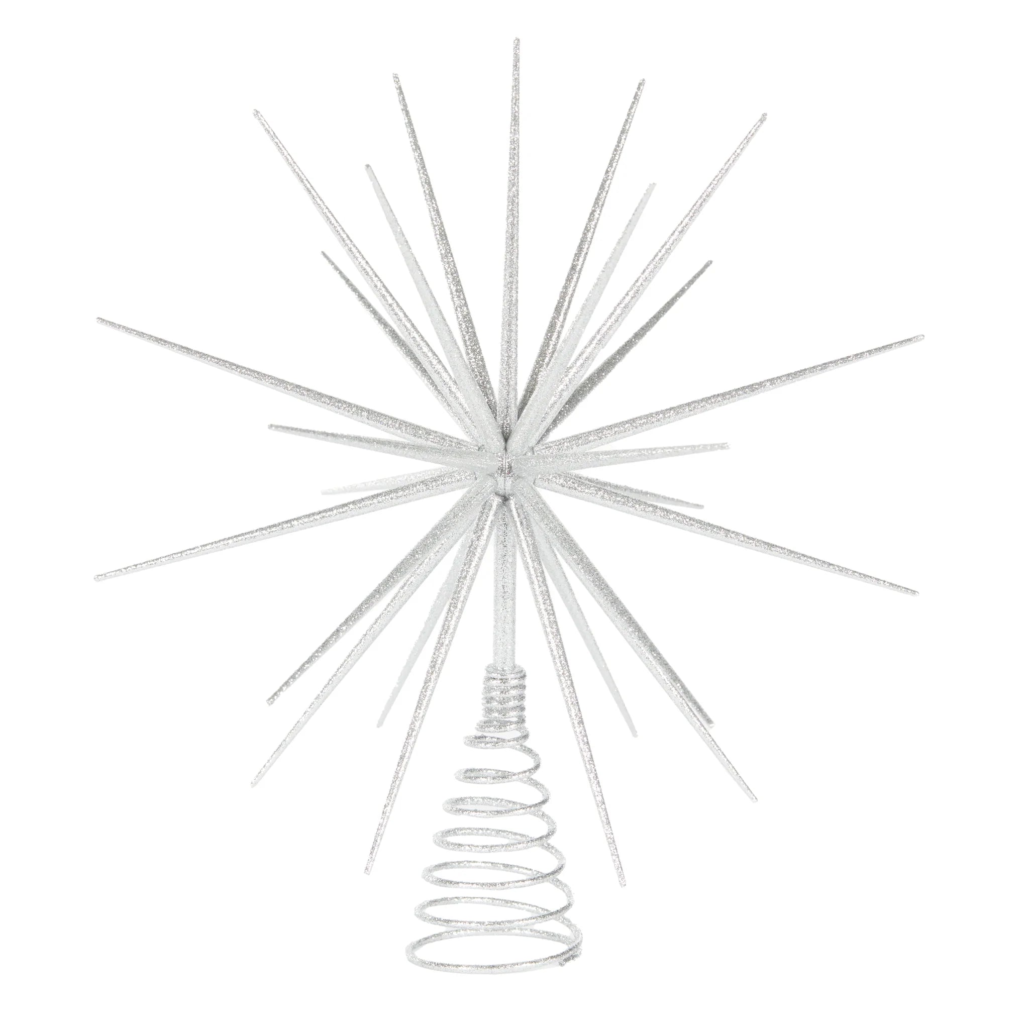 3D Starburst Tree Topper- silver – Under the Mistletoe Shop